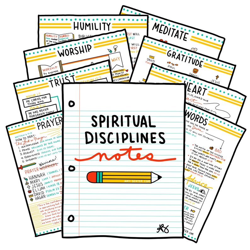 Spiritual Disciplines Bible Notes Printables - Etsy