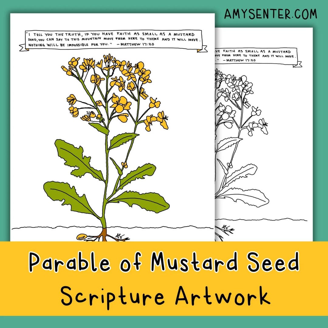 Printable Artwork | Parable of the Mustard Seed - Etsy UK