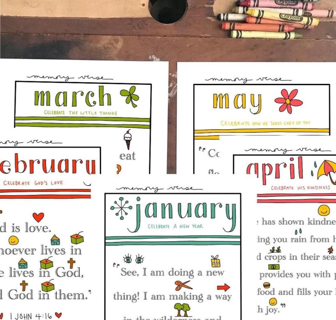Printable Monthly Memory Verse Workbook FOR KIDS! - Etsy