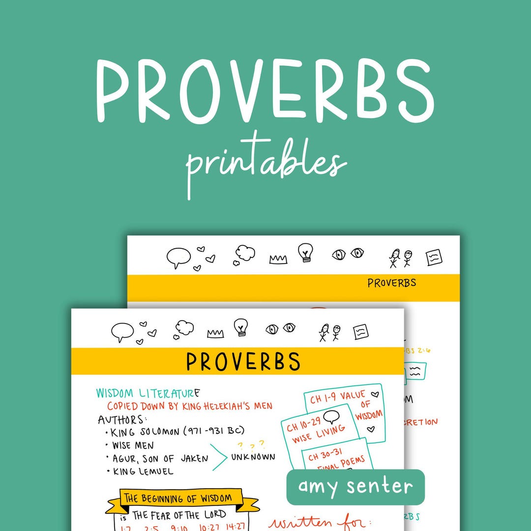 Proverbs SIMPLE Notes (digital) - Etsy