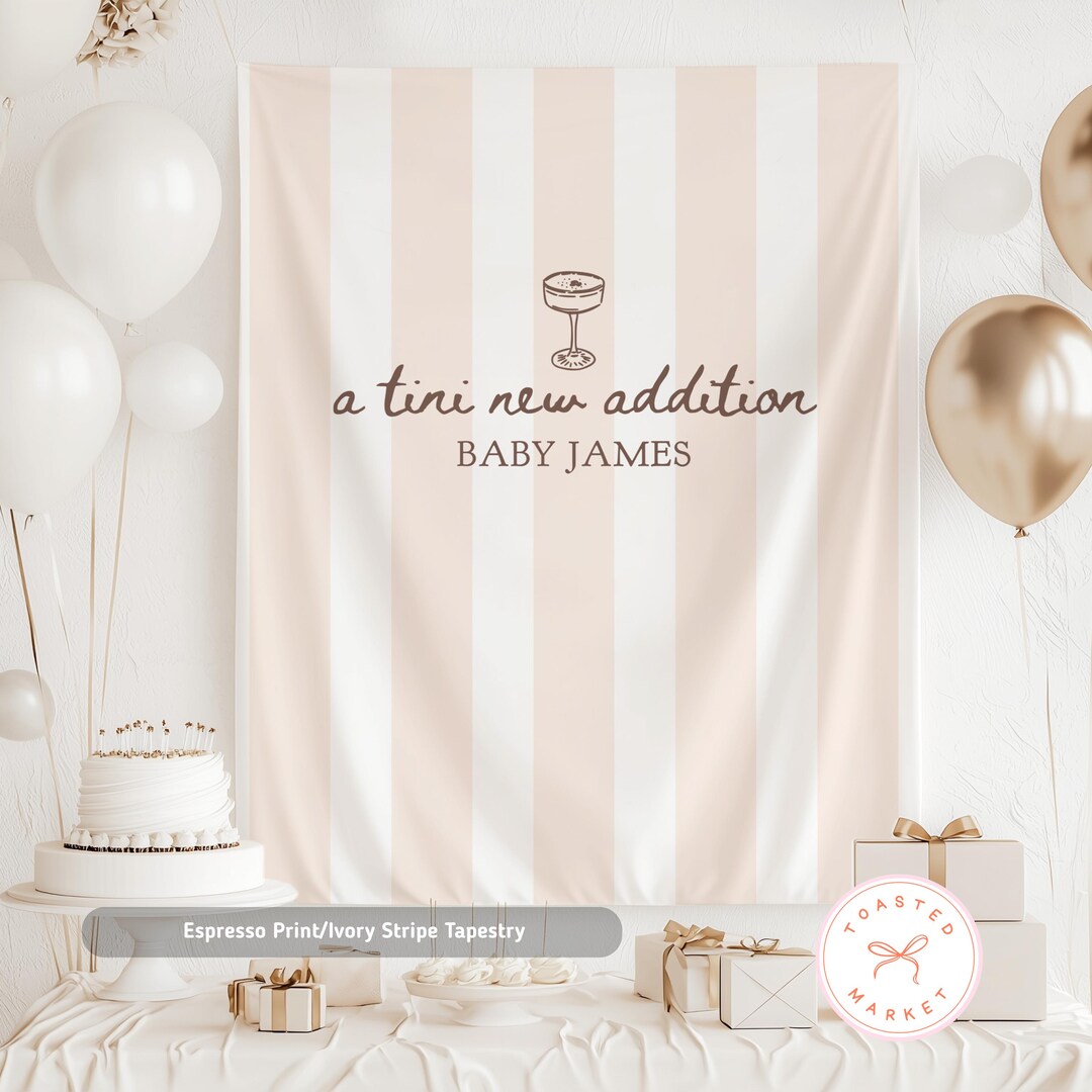 A Tini New Addition Baby Shower Banner, Tini One Baby Shower Banner ...