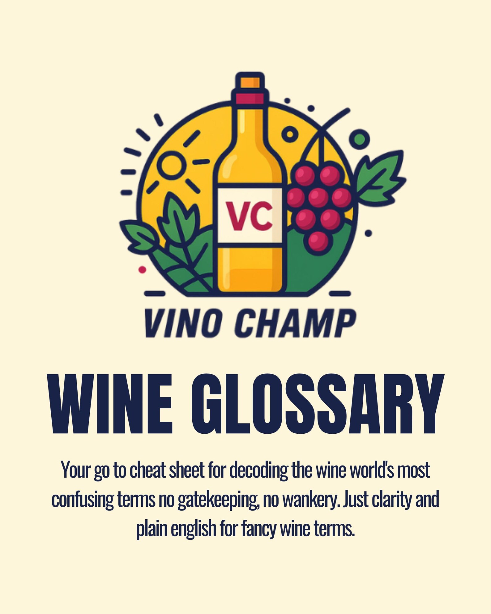 Printable Wine Glossary | Wine Cheat Sheet | Wine Lover Gift | Wine ...