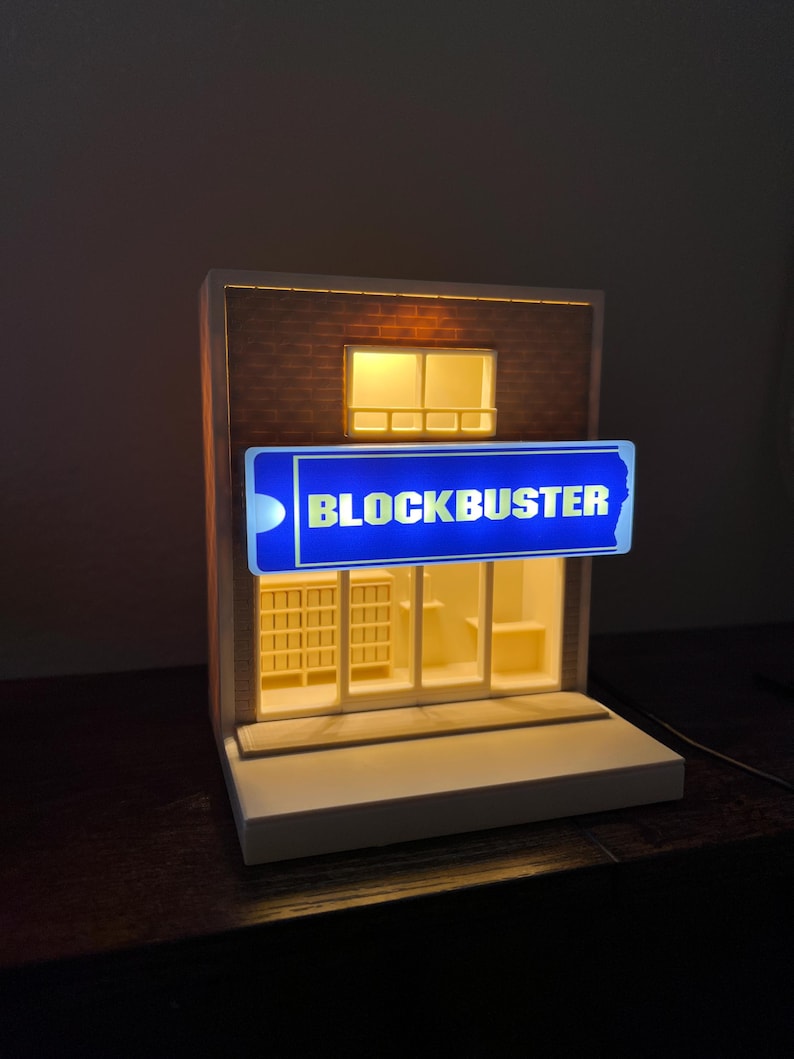 Mini Blockbuster Diorama – Handmade Night Light Desk Decoration - Etsy