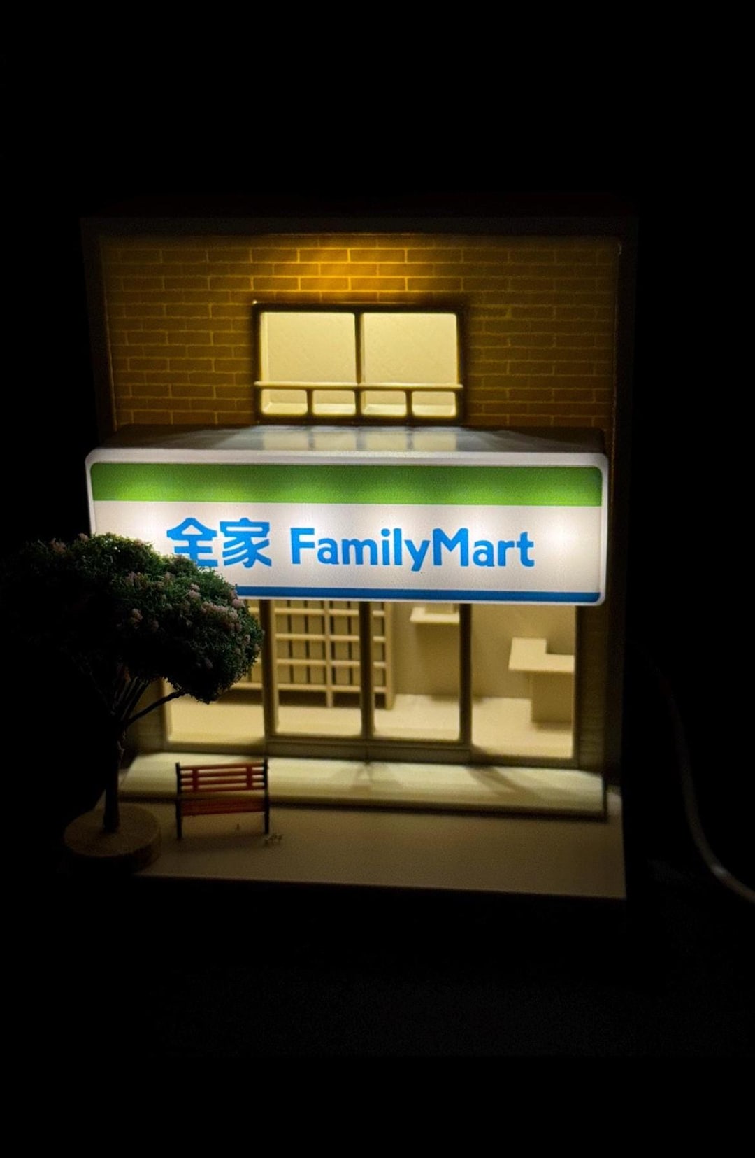 Mini Japanese Storefront Lamp – Cozy Handmade Night Light for Desk or ...