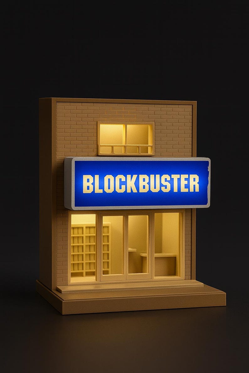Mini Blockbuster Diorama – Handmade Night Light Desk Decoration - Etsy