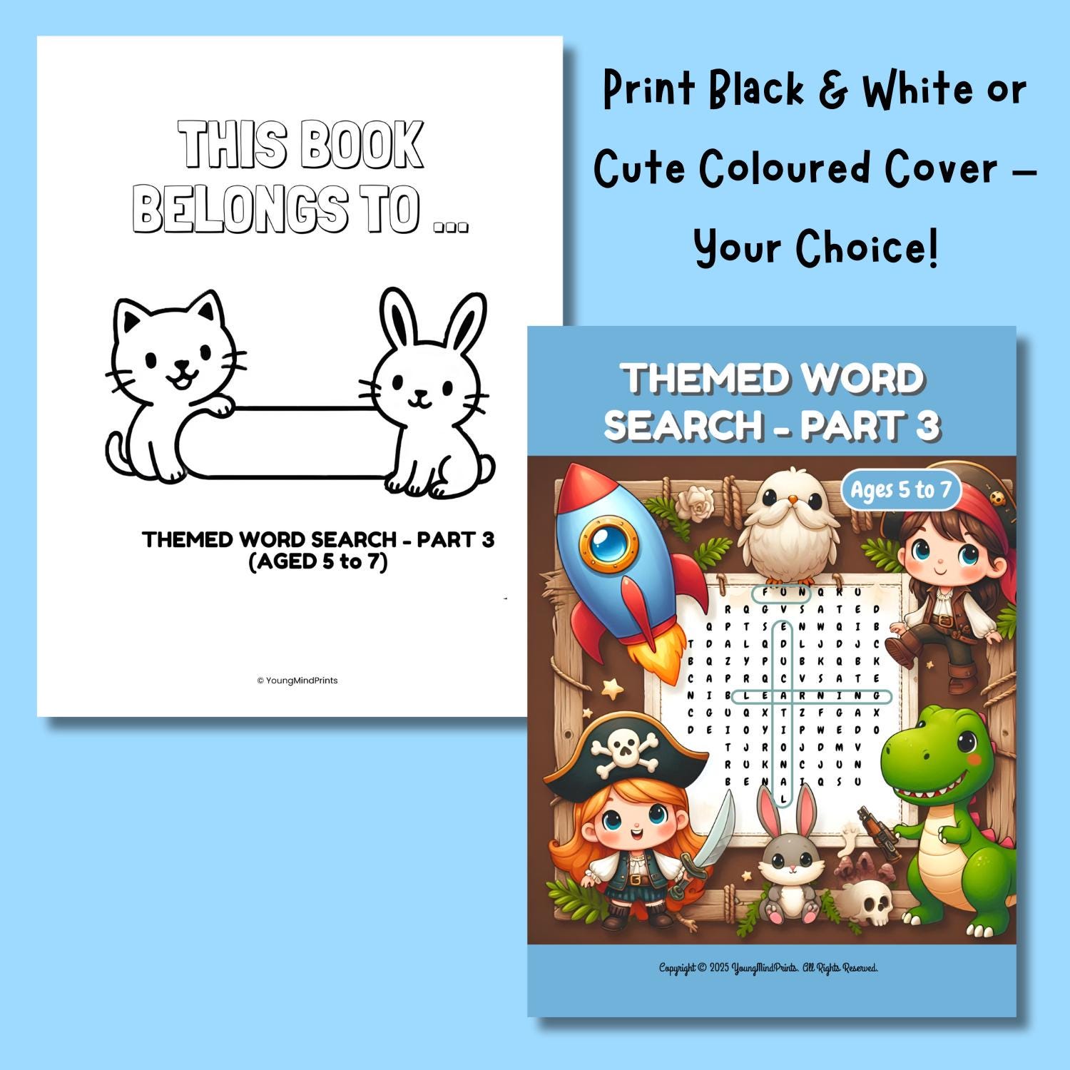 Part 3: Hard Themed Word Search for Kids 5–7 | 14 Printable Worksheets ...