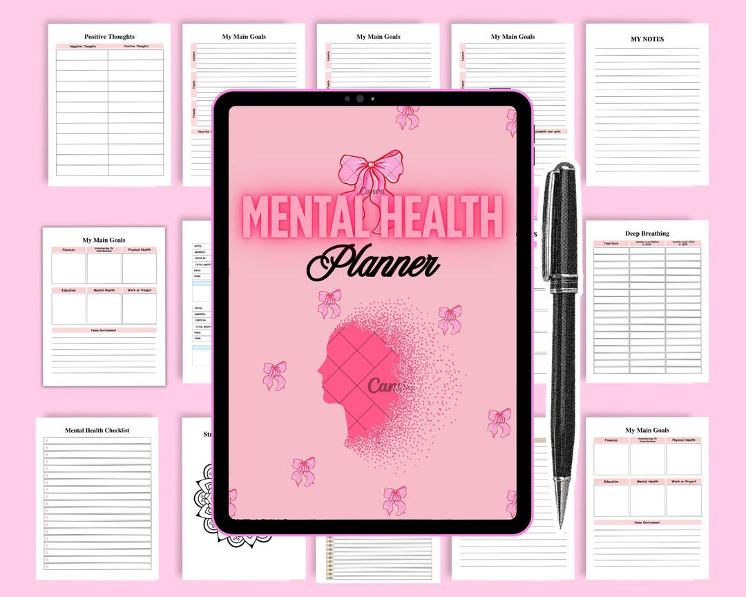 Self Care Digital Planner, Mental Health Planner Printable, Self-care ...