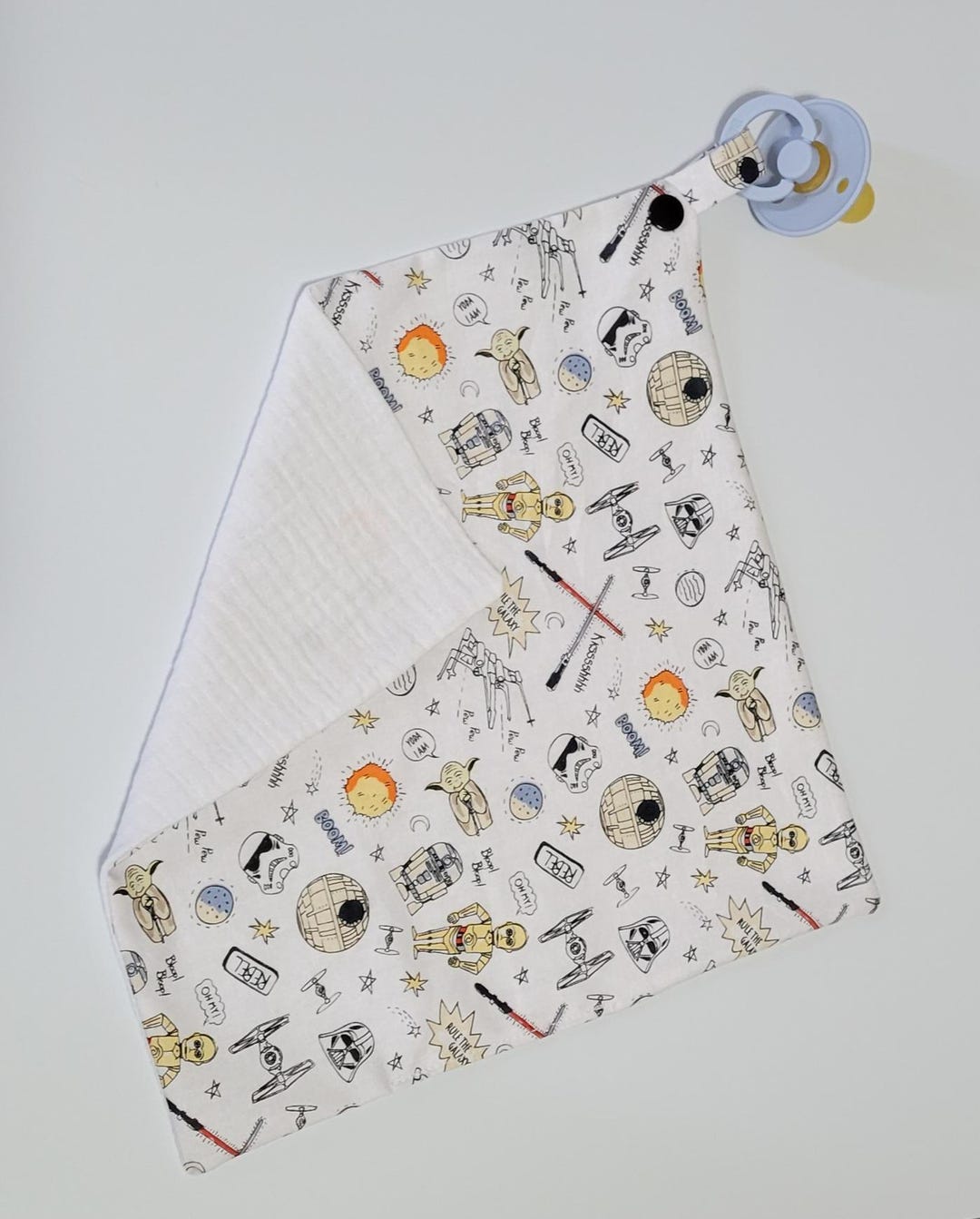 Star Wars Pacifier Lovey - Baby Security Blanket - Hand Sewn Lovey ...