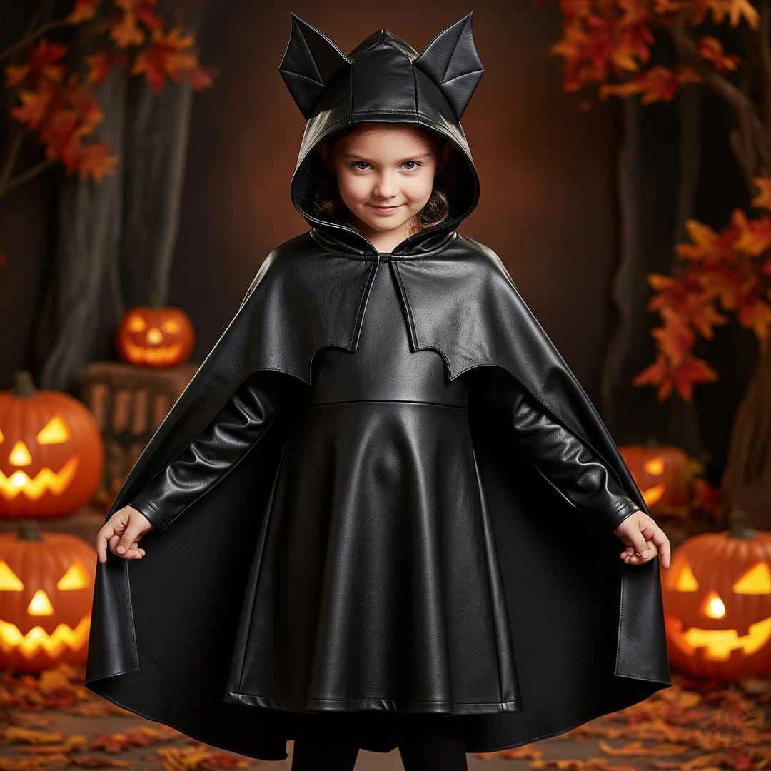 Handmade Faux Leather Bat Wing Cape: Kid's Halloween Costume - Etsy