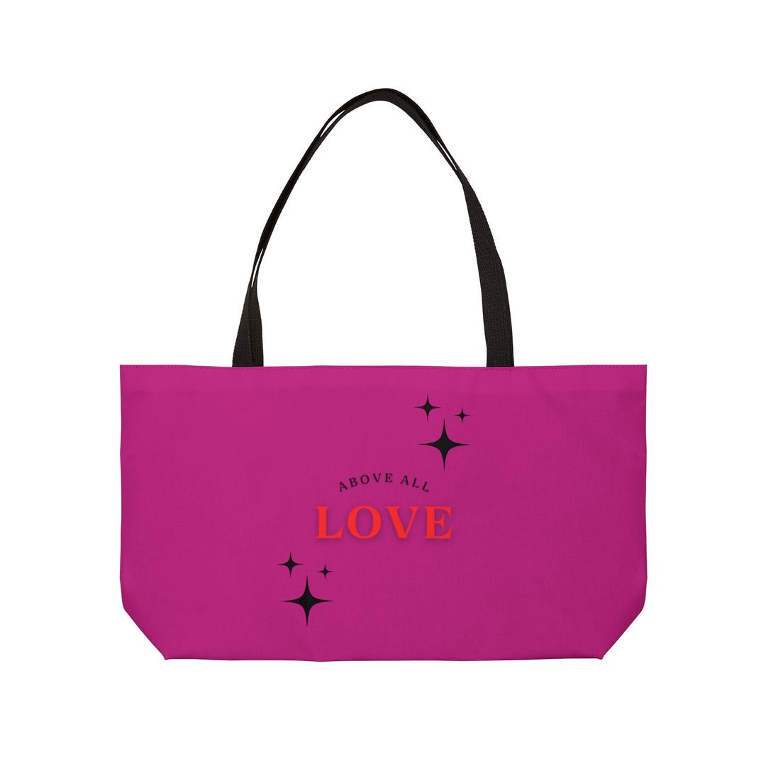 Faith Inspired Weekender Tote Bag, Love for God and Others, Religious ...