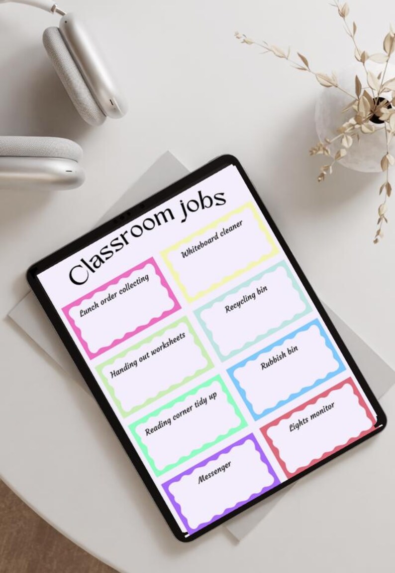 Classroom Jobs Chart Editable : Printable Teacher Resource (PDF Job ...