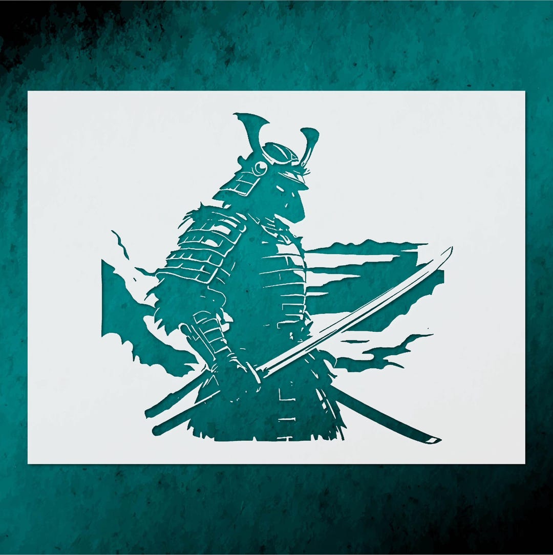 Large Samurai Wall Art Stencil for Furniture Painting Home Décor - Etsy