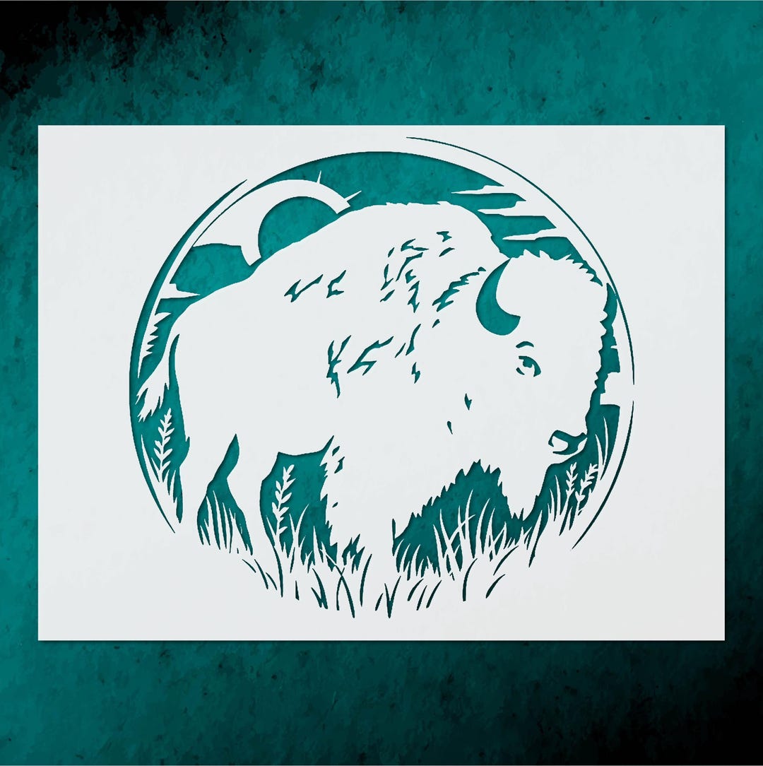 Buffalo Bison Stencil for Rustic Wall Art DIY Projects - Etsy