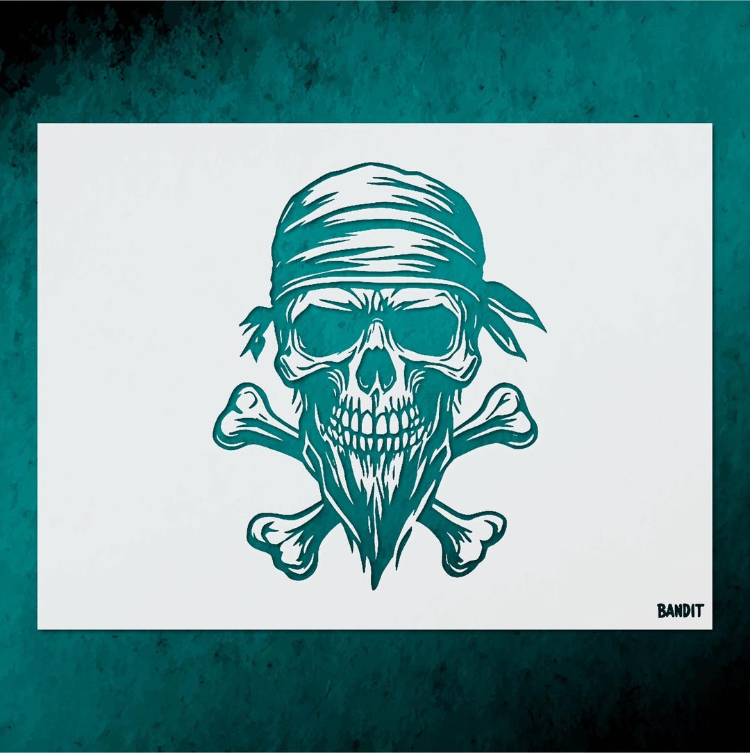 Bandit Skull Stencil for Large Wall Art Unique Home Decor - Etsy