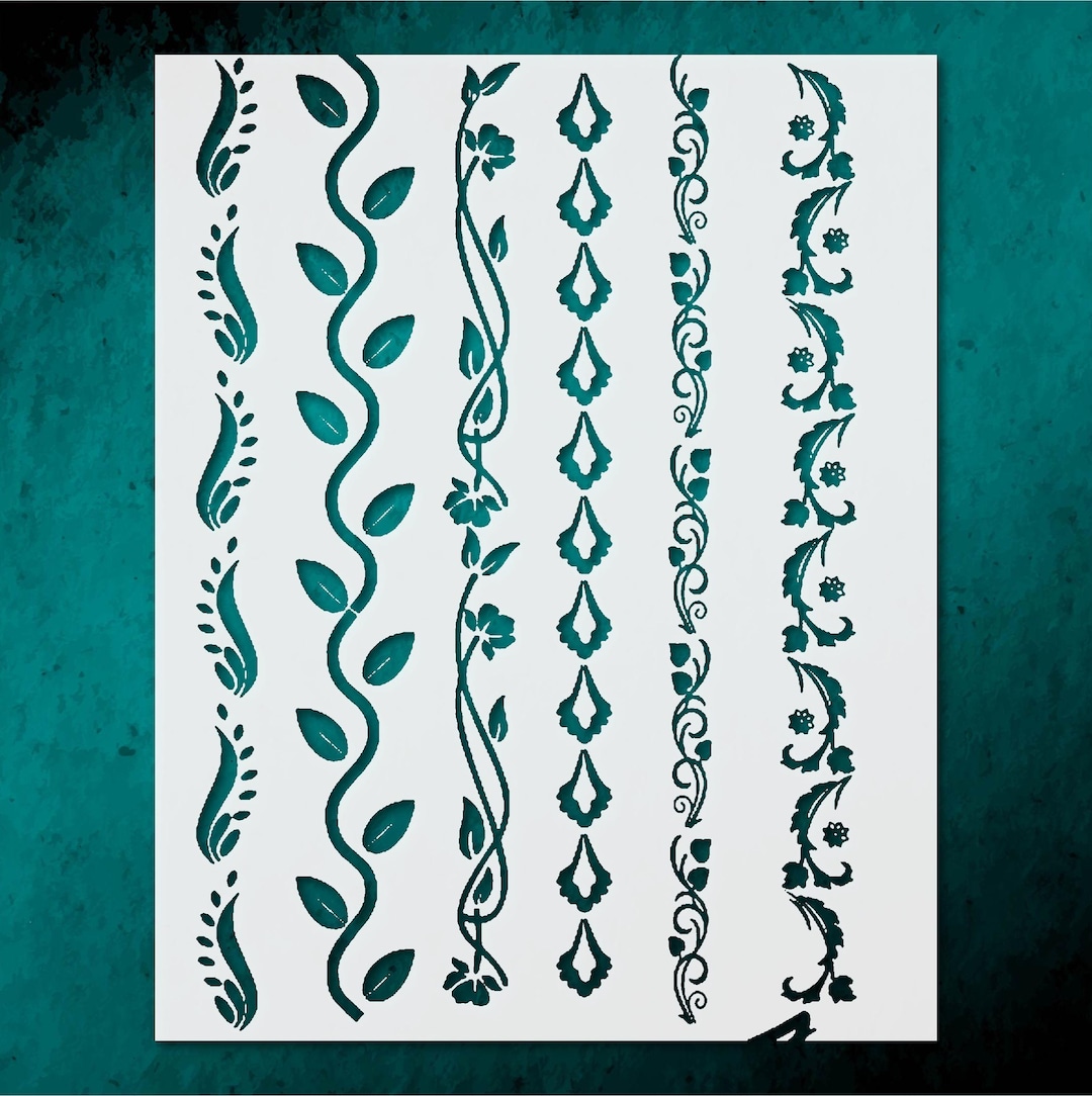 Fleur Border Stencil for Art Unique Home Décor - Etsy