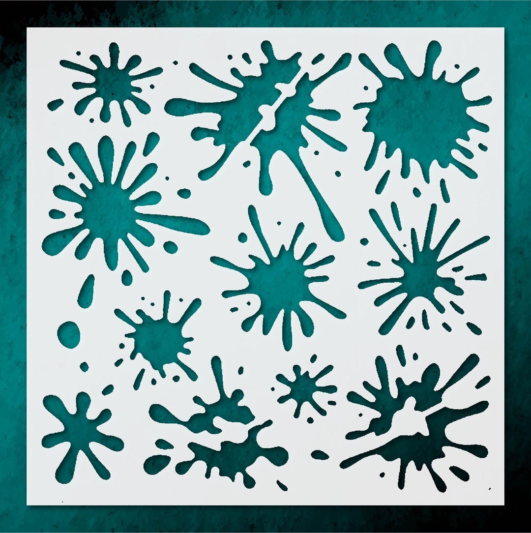Splash Shapes Stencil Design for Creative Art Projects and Home Decor ...