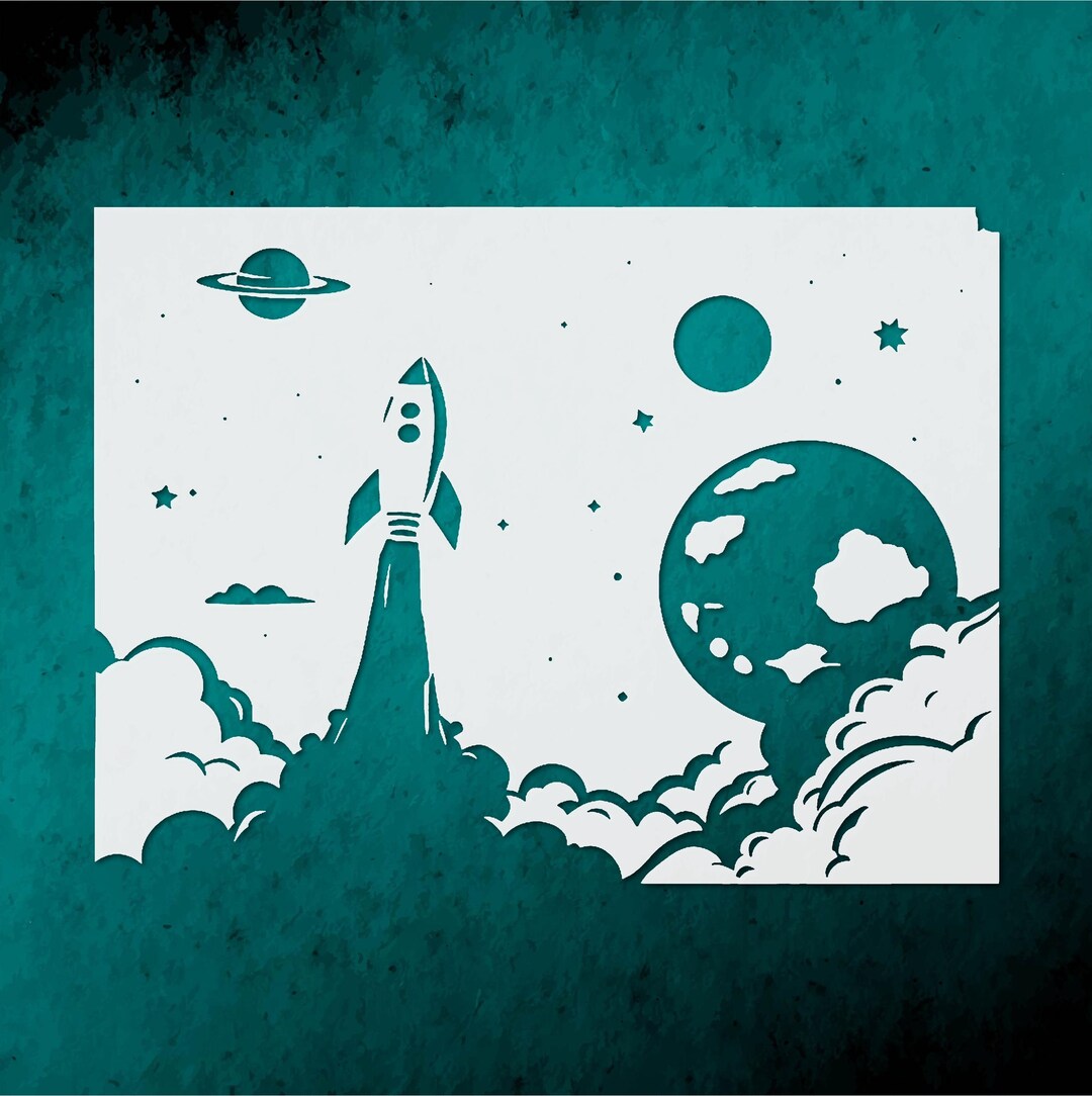 Rocket Large Stencil Reusable | Wall Decor, DIY Crafts, Home ...