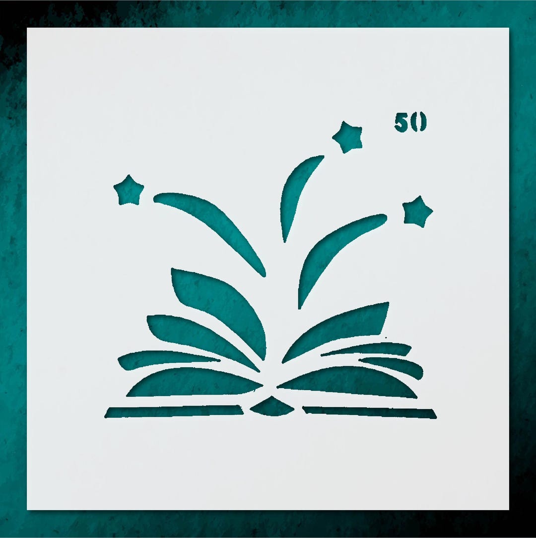 Open Book Stencil: Artistic Inspiration (for Journaling & Scrapbooking ...