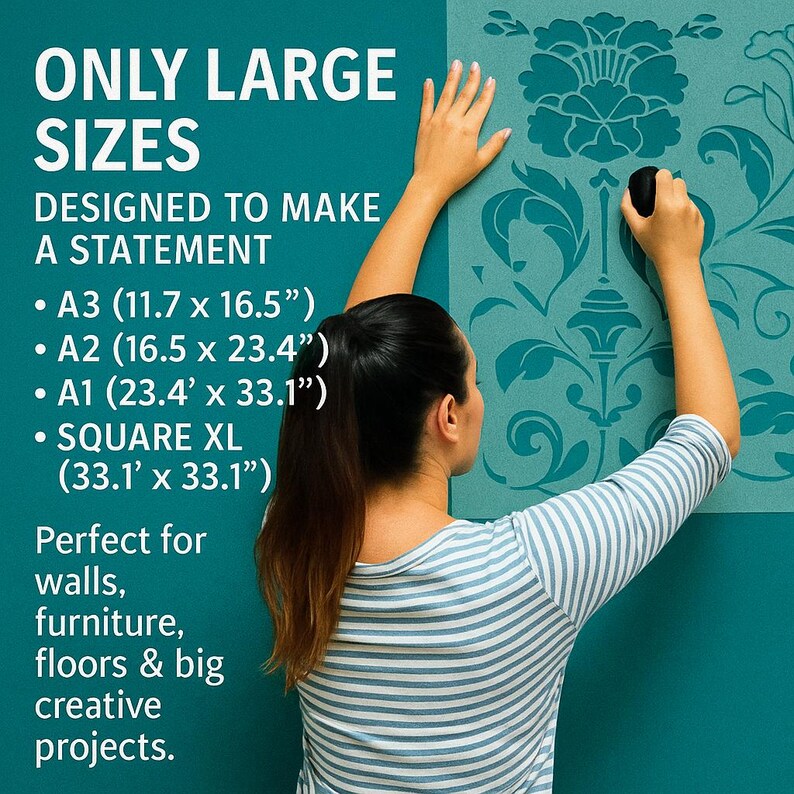 Beach Scene Stencil Template for DIY Crafts Home Decor Reusable Wall ...