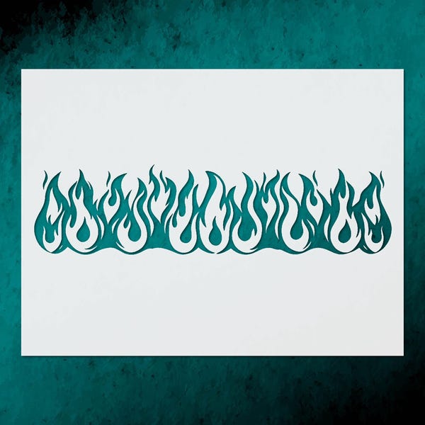 Flame Stencil for Painting - Etsy
