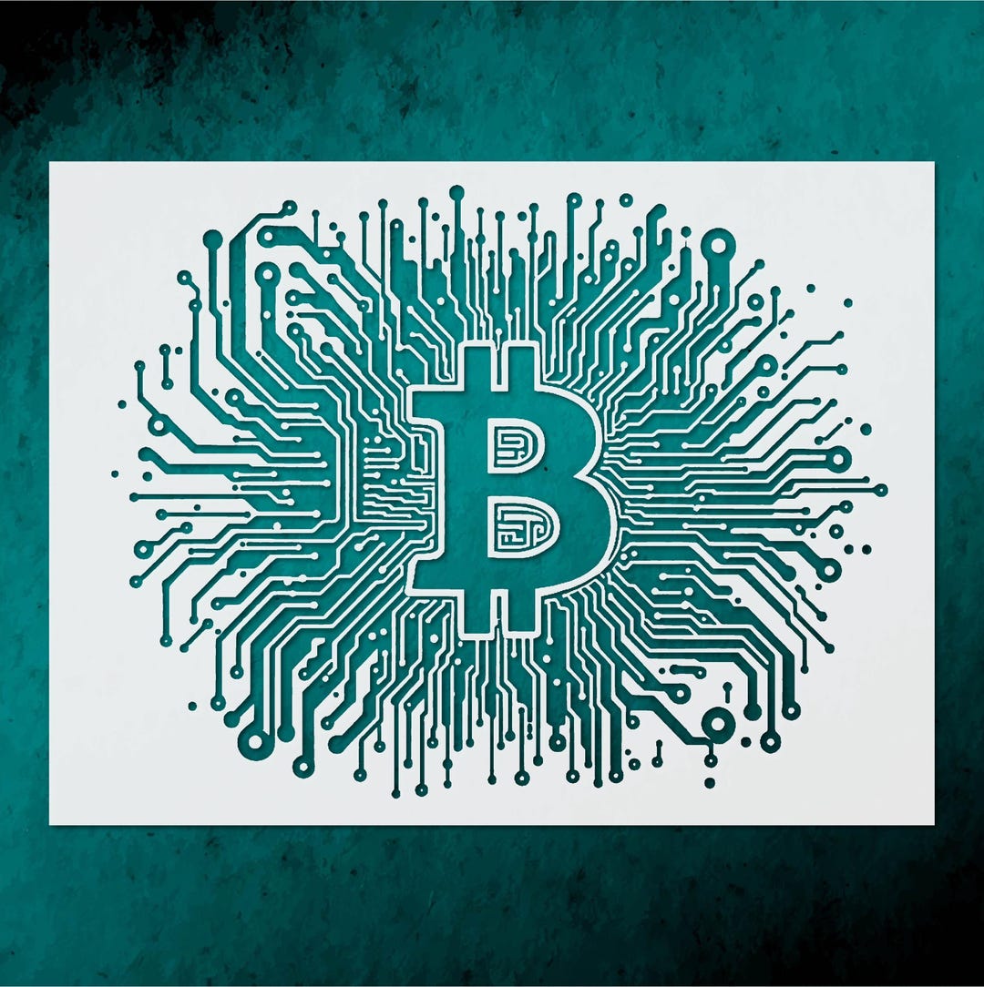 Cryptocurrency Chip Stencil for DIY Home Decor Art - Etsy