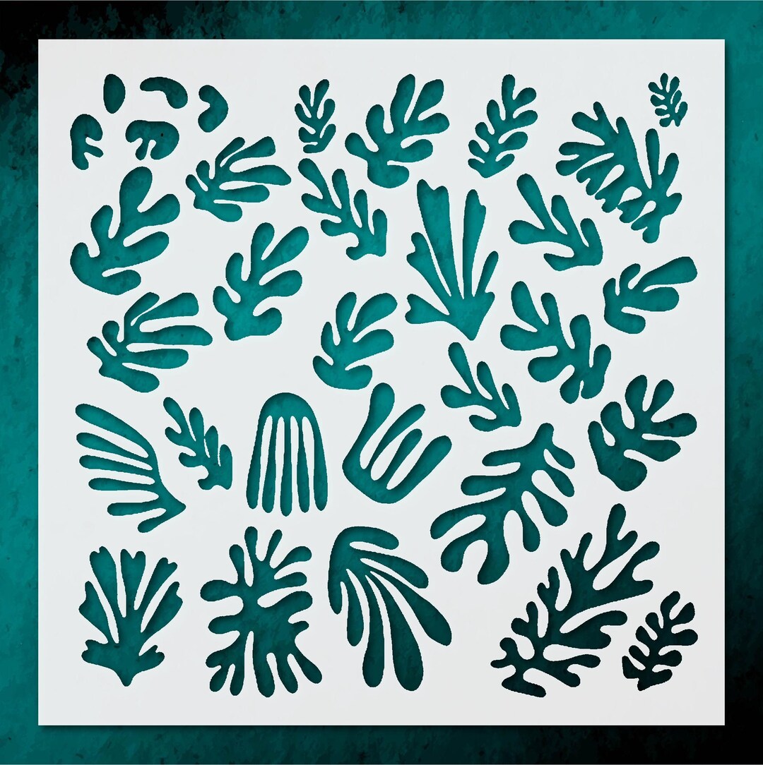 Abstract Plant Shapes Stencil for Creative Art Home Decor - Etsy