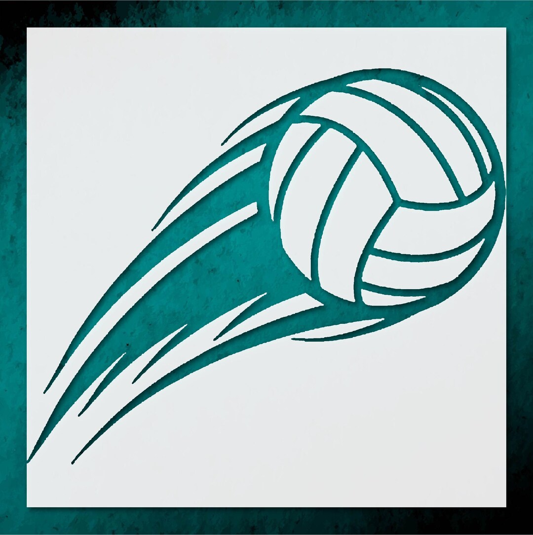 Dynamic Volleyball Motion Stencil for Sports Art and Craft Projects - Etsy