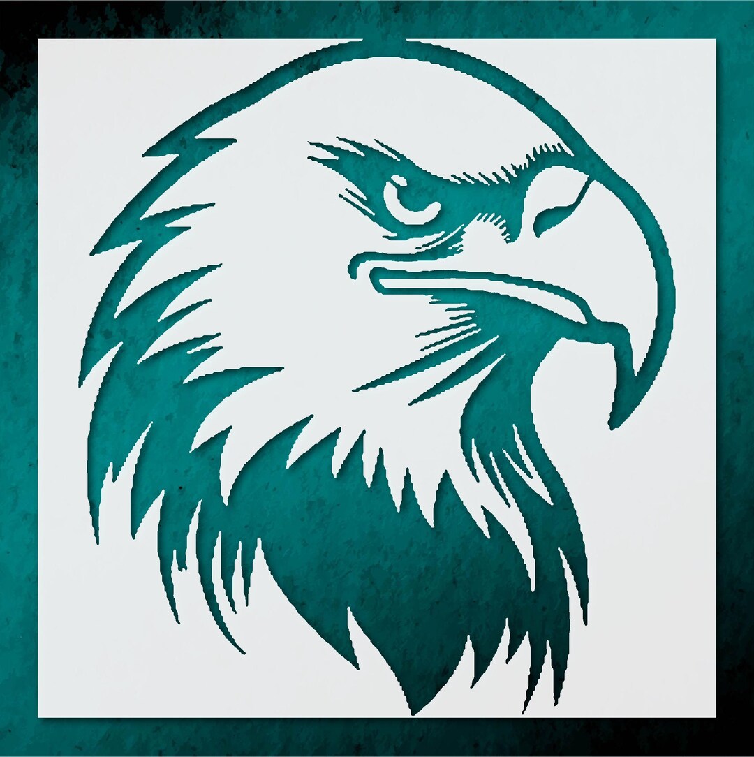 Stylized Sharp Eagle Head Stencil for Art, Crafts, and Home Decor - Etsy