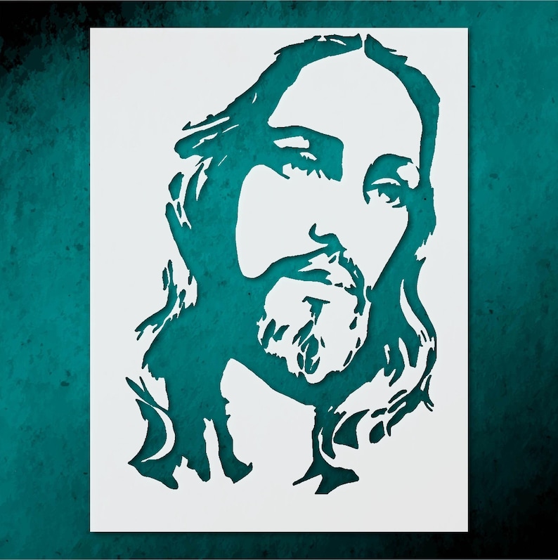 Jesus Inspirational Art Stencil for Unique Home Decor Meaningful Gifts ...