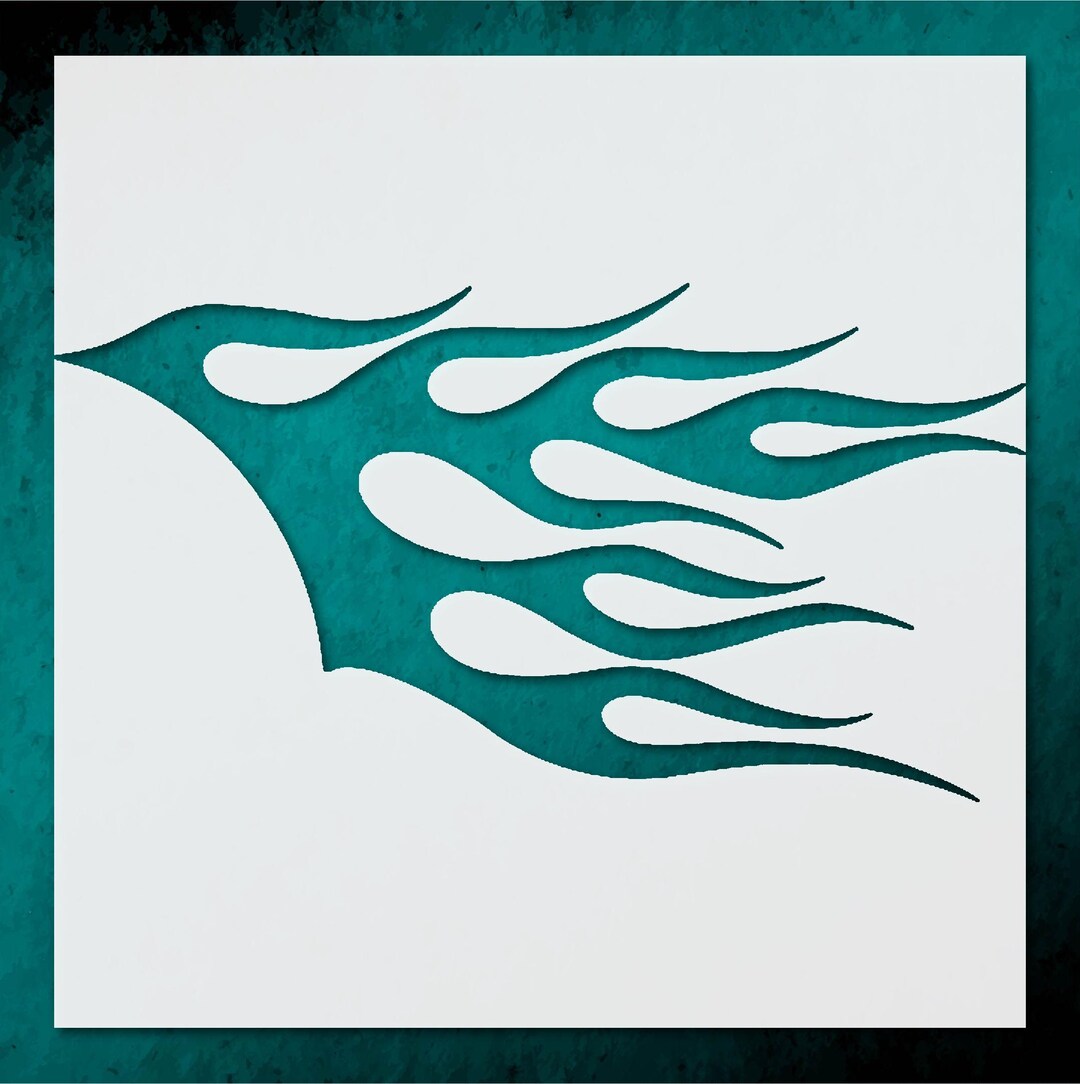Stylized Flame and Wing Shapes Stencil for Art and Craft Projects - Etsy