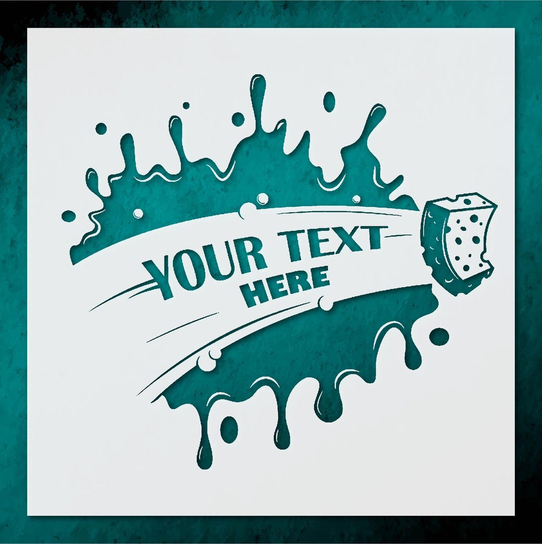 Splash Art Stencil Design for Creative Projects and Unique Text Effects ...