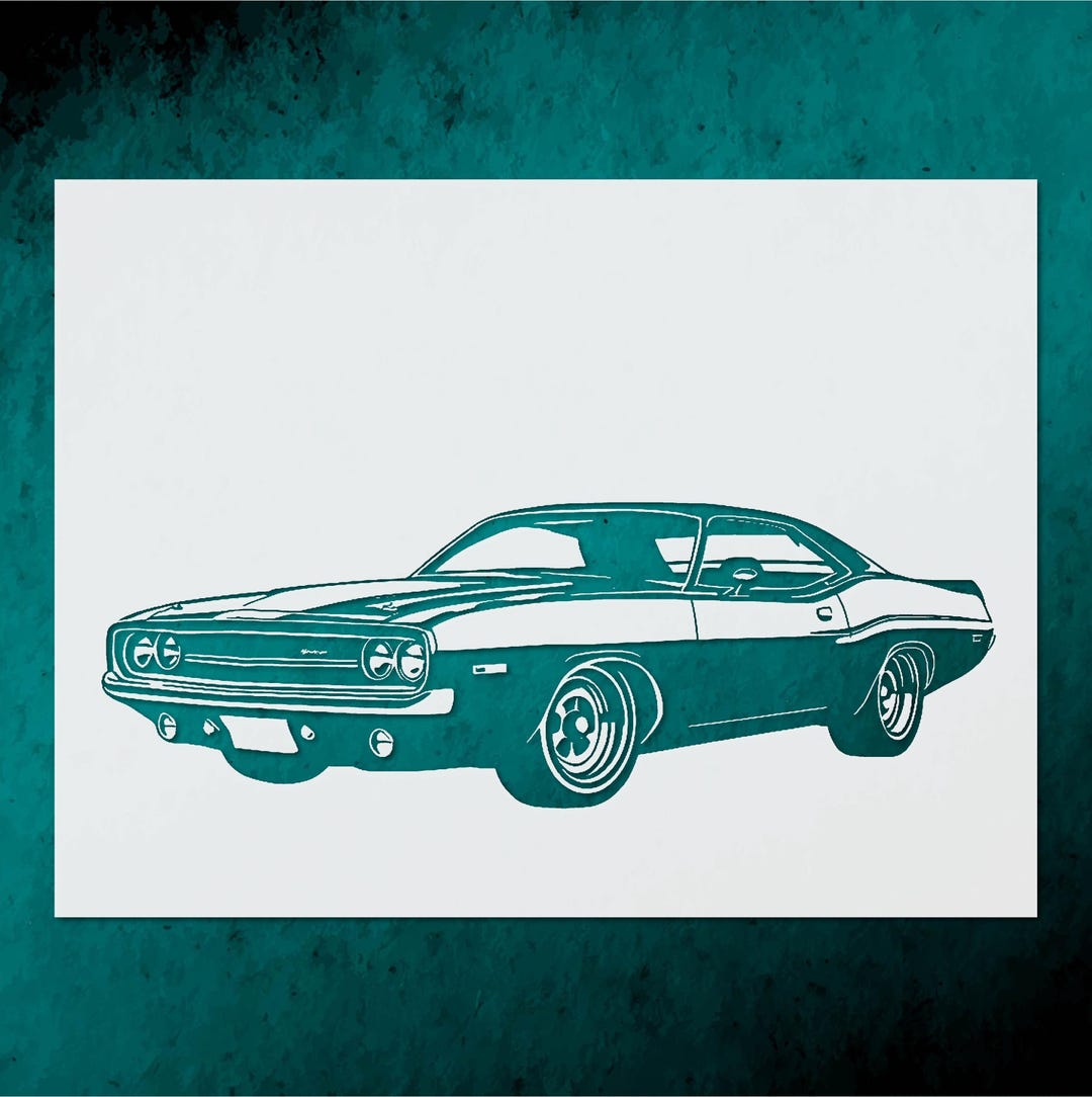 Classic Muscle Cars Stencil for DIY Garage Decor - Etsy
