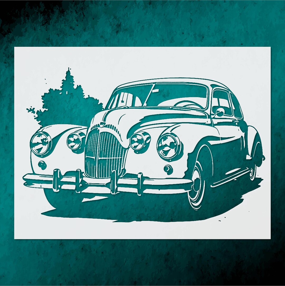 Large Vintage Car Stencil for Retro Automotive Painting Crafts - Etsy