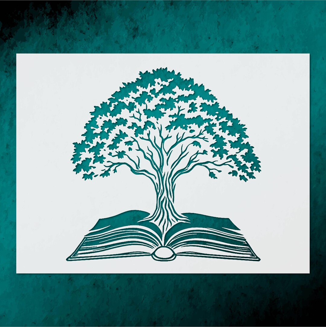 Tree of Knowledge Stencil Template for DIY Crafts Wall Decor Reusable ...