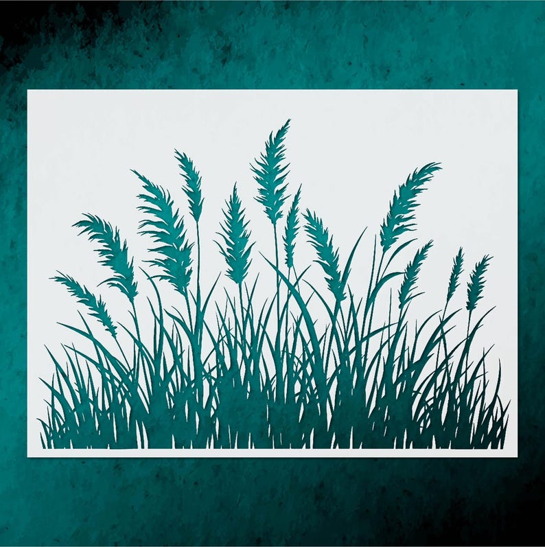 Grass Pattern Stencil for DIY Crafts Home Décor - Create Beautiful ...