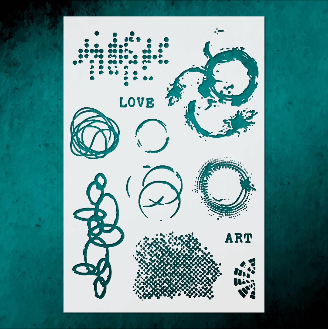 Floral Abstract Stencil Template for DIY Home Decor Painting - Eco ...