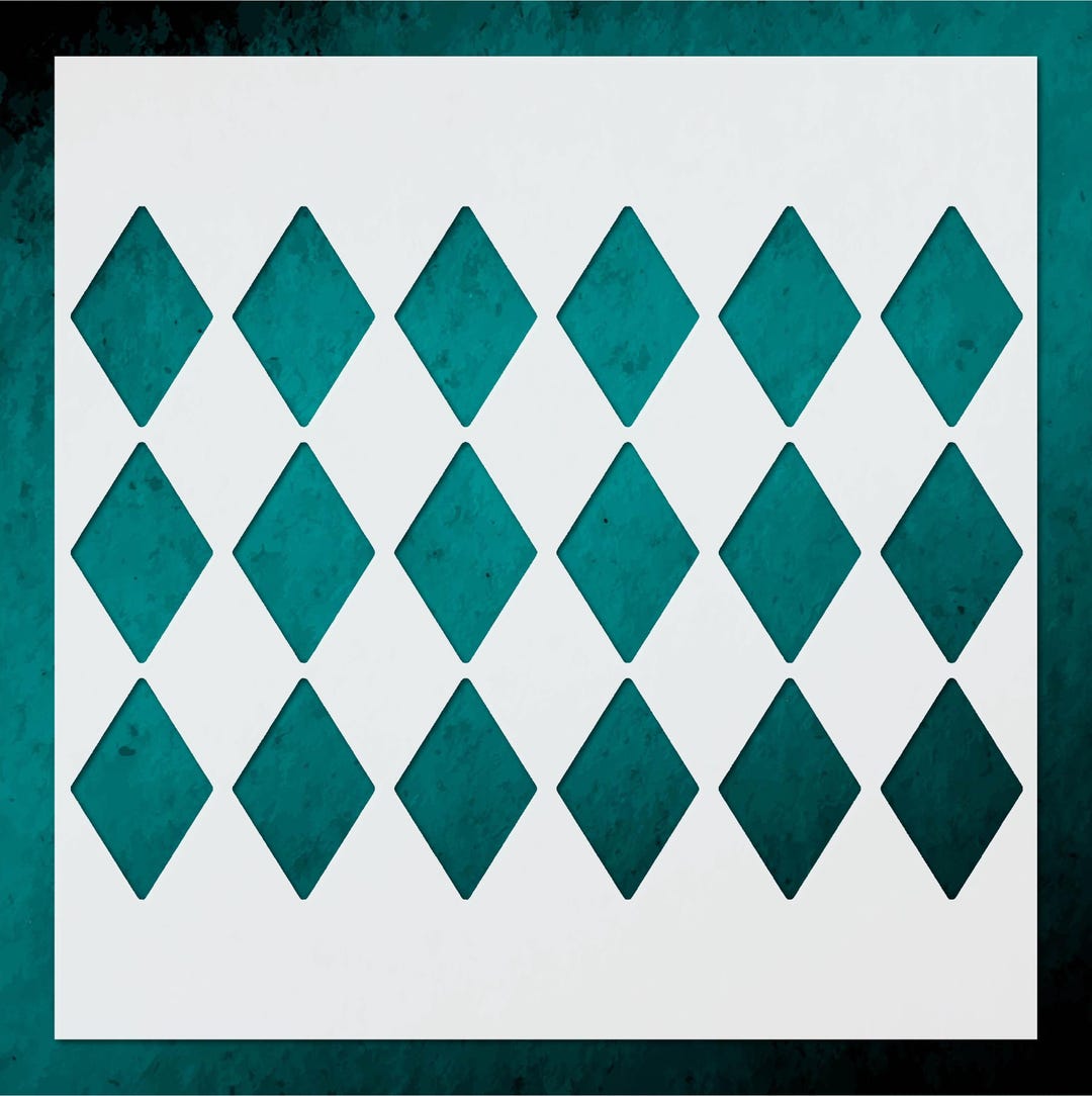 Large Harlequin Stencil for DIY Home Décor Painting - Create Stunning ...