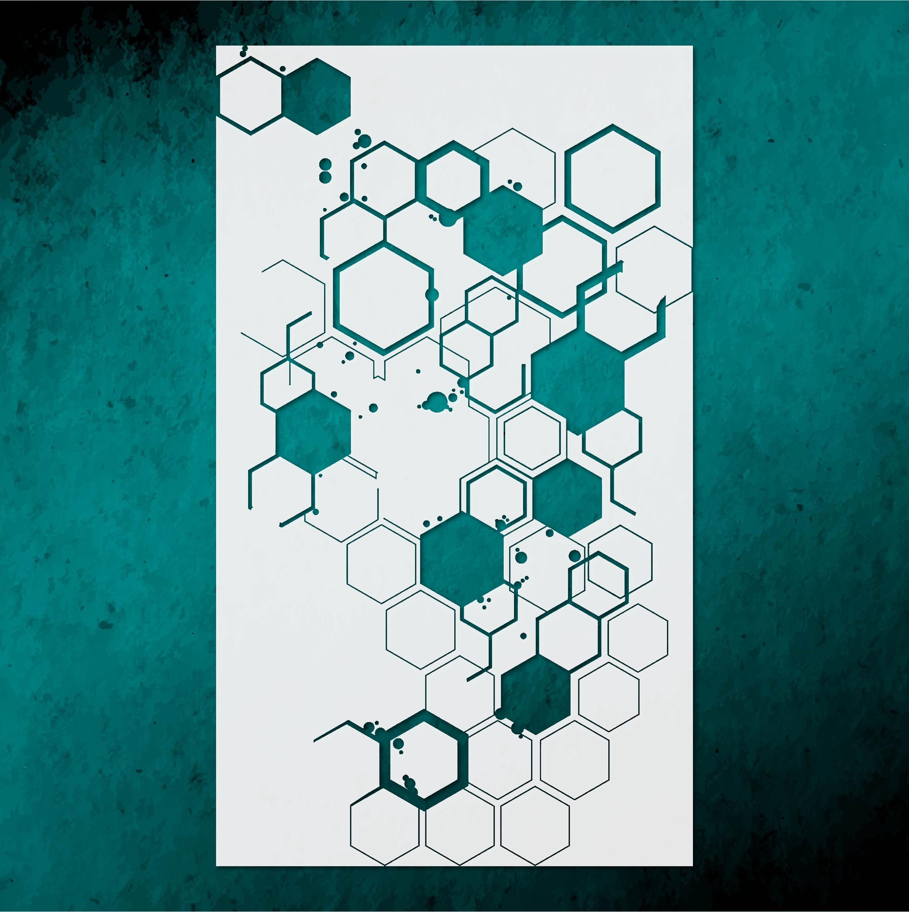 Geometric Hexagon Stencil for DIY Crafts Home Decor - Etsy