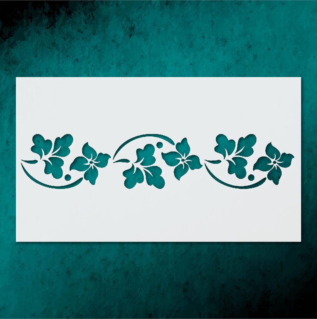 Fleur Border Stencil for Art Decor Unique Gifts - Etsy