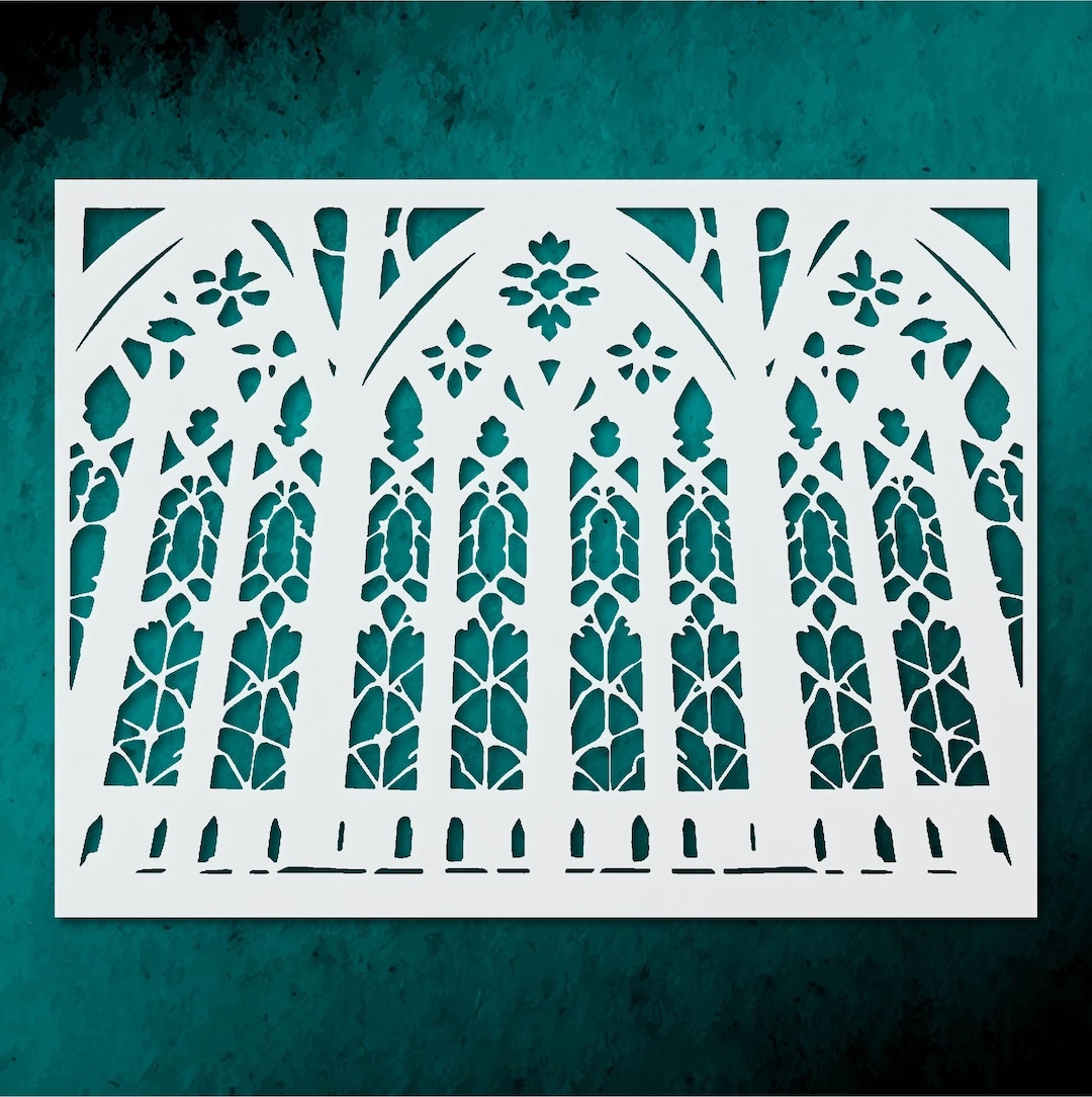 Gothic Cathedral Window Pattern Stencil for Art, Crafts, and Home Decor ...