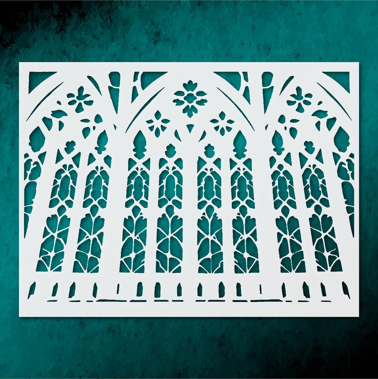 Gothic Cathedral Window Pattern Stencil for Art, Crafts, and Home Decor ...