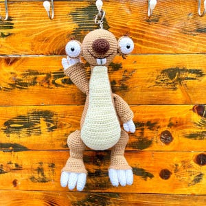 Miniature Sid Sloth Crochet Pattern Pdf, Easy Animals No Sew Amigurumi ...