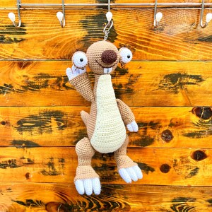 Miniature Sid Sloth Crochet Pattern Pdf, Easy Animals No Sew Amigurumi ...