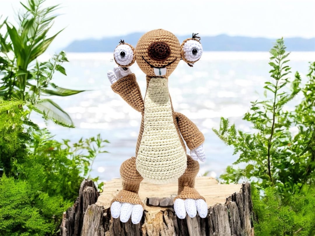 Sid Sloth Crochet Pattern for Beginners: No-sew Cute Amigurumi Animals ...