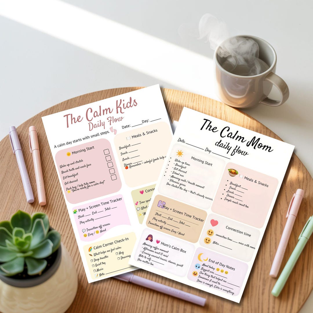 The Calm Mom Calm Kids Daily Flow Bundle | Family Routine Planner ...