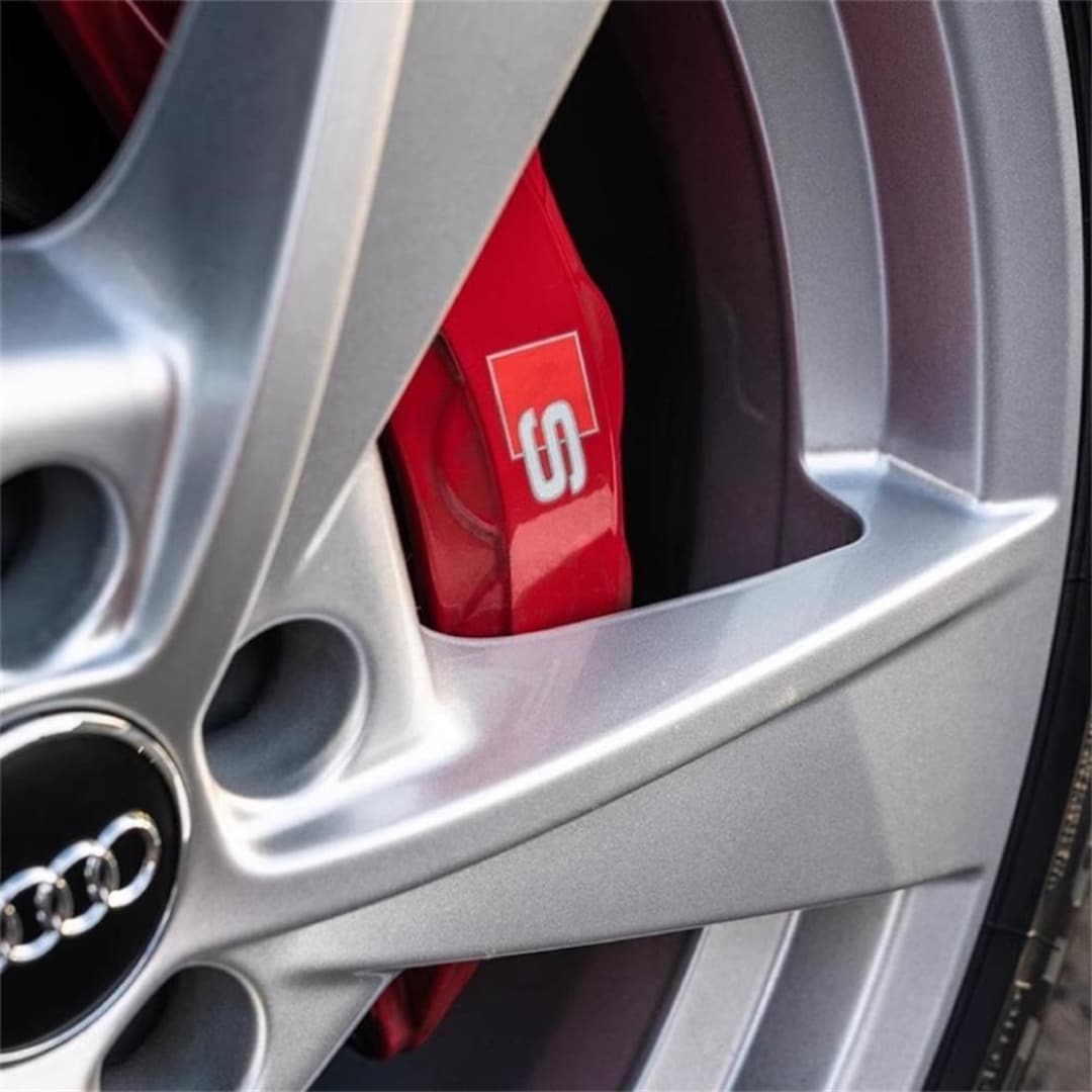 Brake Caliper Sticker White UV S Decal Badge for Audi A3 A4 S4 A5 S5 A6 ...