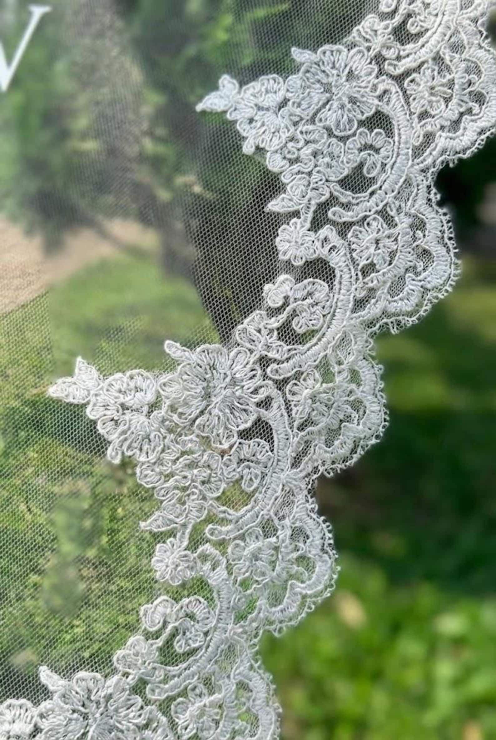 Sheer Lace Wedding Welcome Sign With Stand, Romantic Tulle Fabric ...
