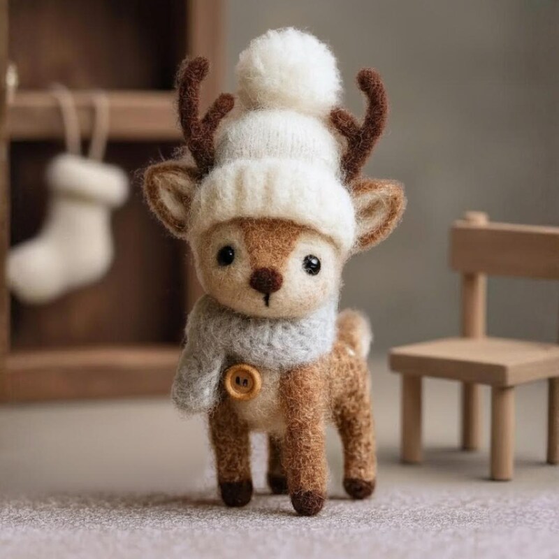 Needle Felted Deer - Etsy