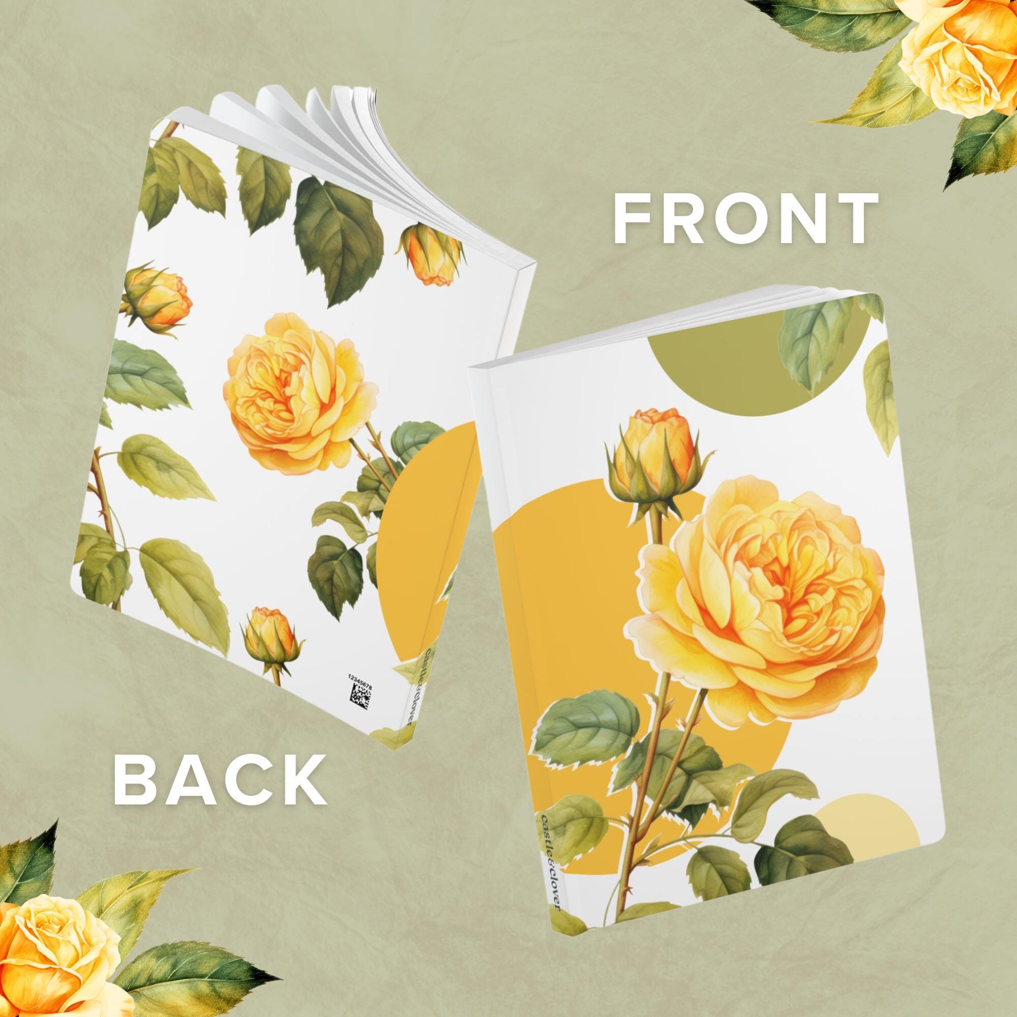 Canary Rose Journal: Floral Softcover Notebook With Lined Pages - Etsy