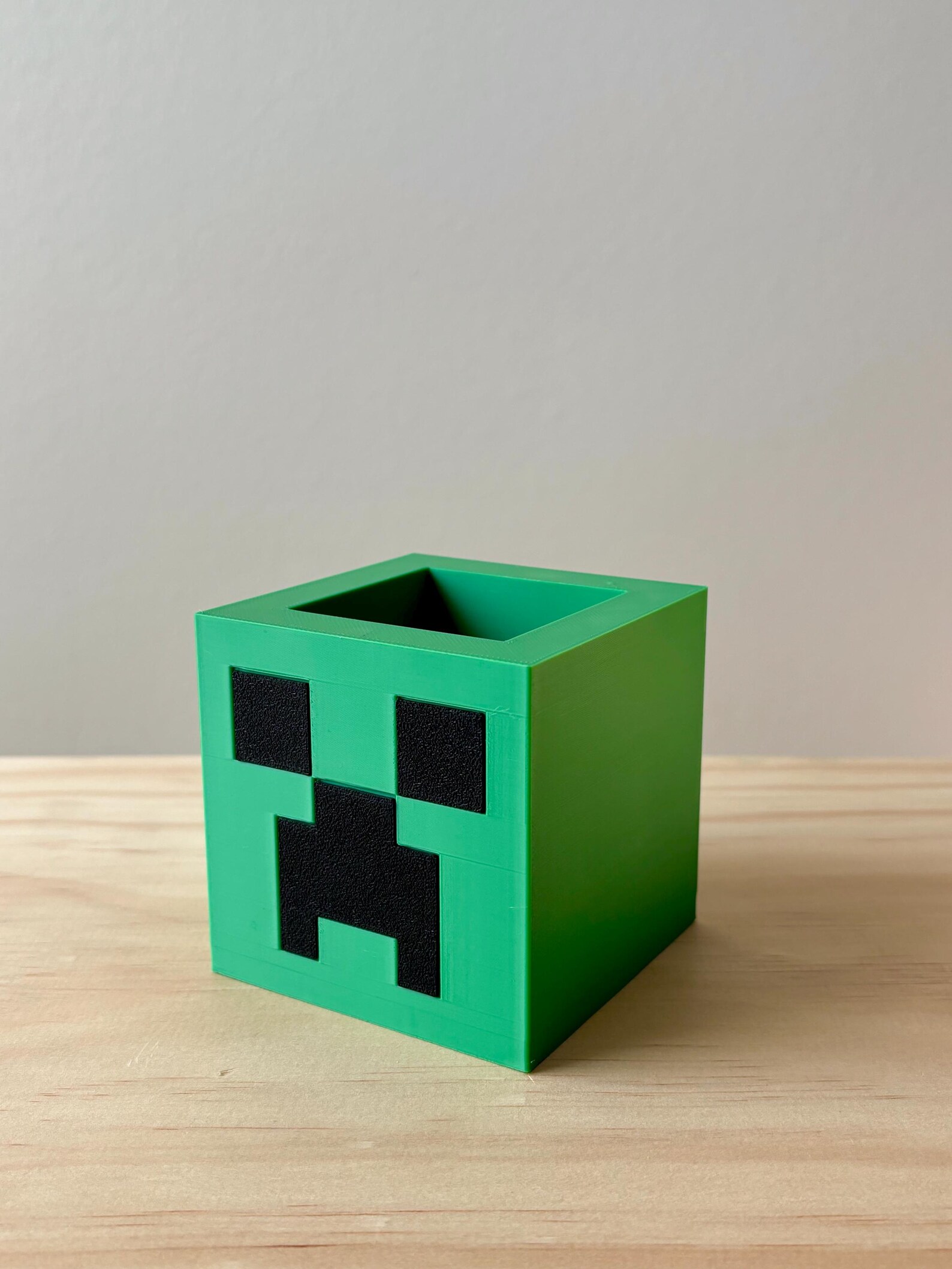 Minecraft-inspired Creeper Pencil Holder | Desk Accessory | Minecraft ...